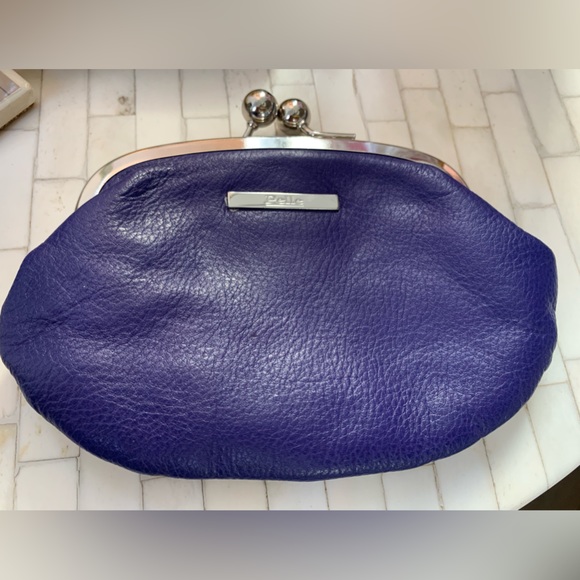 pelle | Bags | Pelle Genuine Leather Coin Purse With Kiss Lock And ...